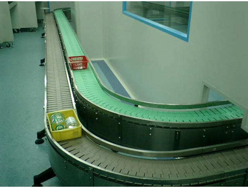 POM Slat Conveyor Slat Chain Type Conveyor for Bottle and Tin Conveying